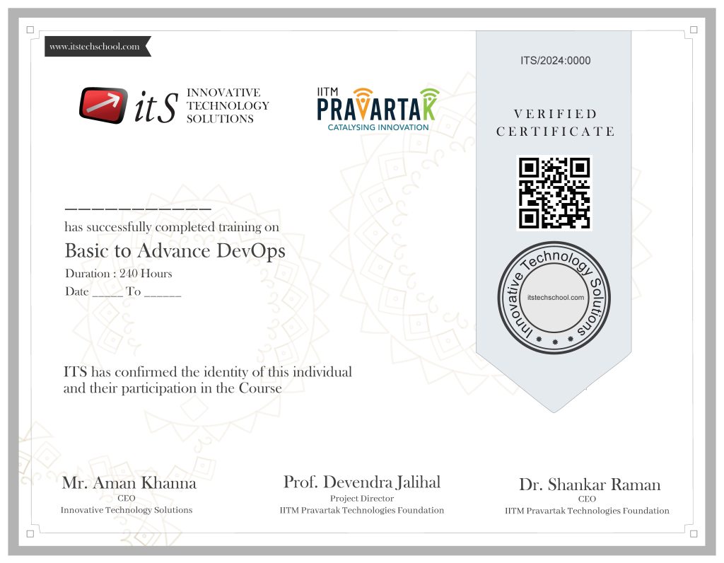 Basic to Advance DevOps Certification - Innovative Technology Solutions